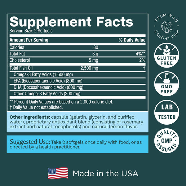 Life's Fortune Ultra Pure Meg-3 Omega-3 Fish Oil - Supplement Giant